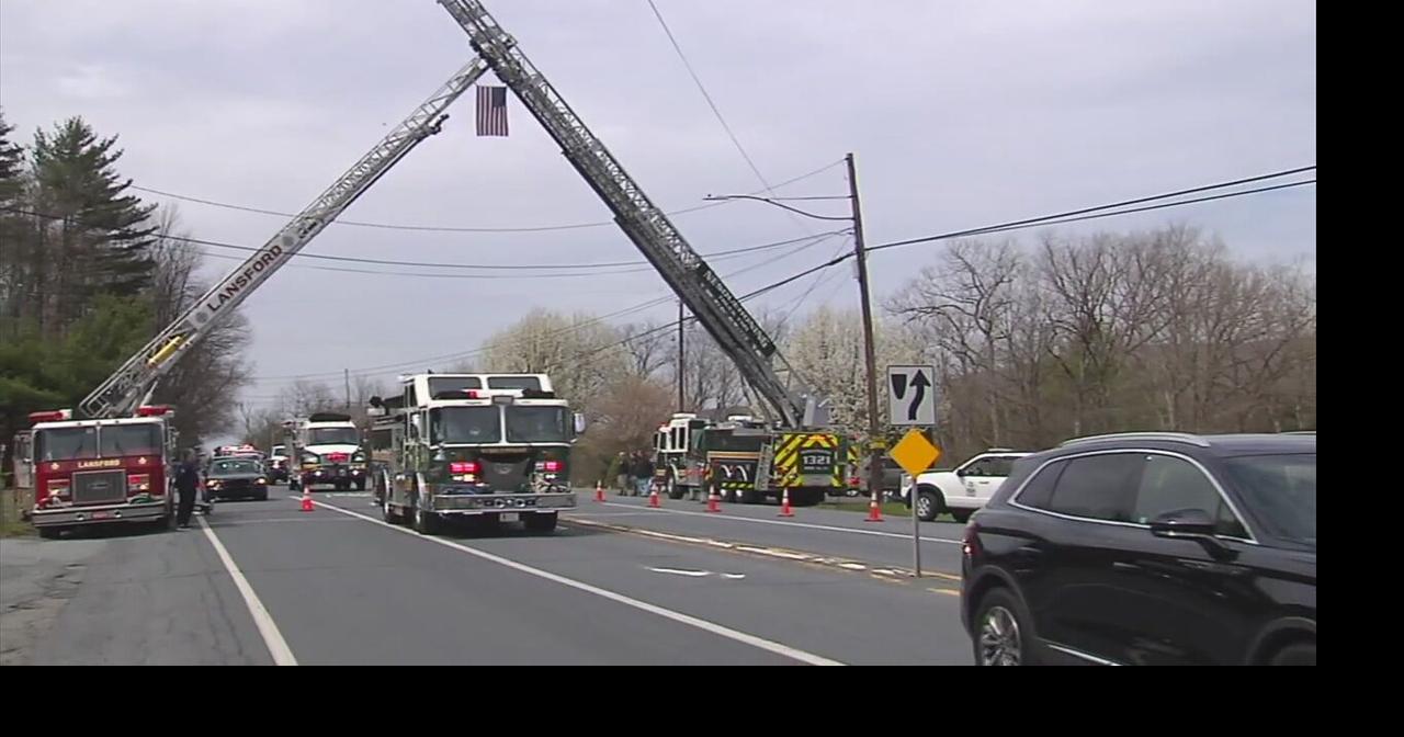 Longtime volunteer firefighter given final ride during tribute in ...