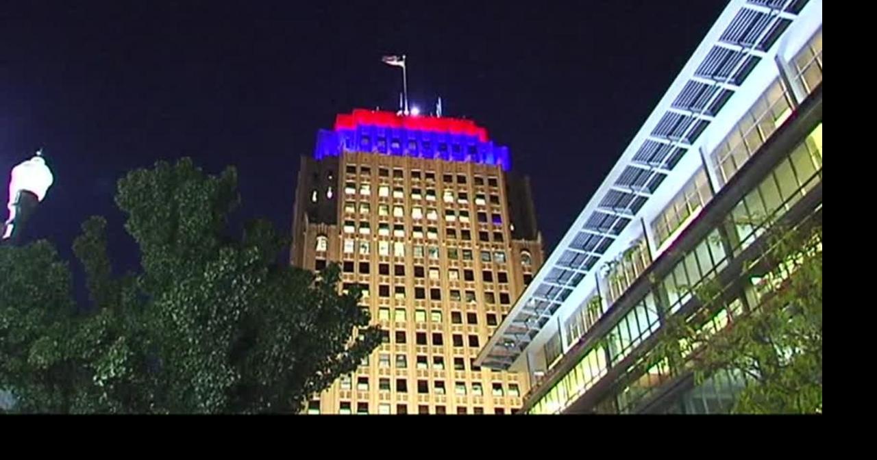 PPL building lights up red and blue for Puerto Rico | Lehigh Valley ...