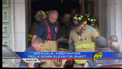 Firefighter rescued after falling down elevator shaft is recovering in ...