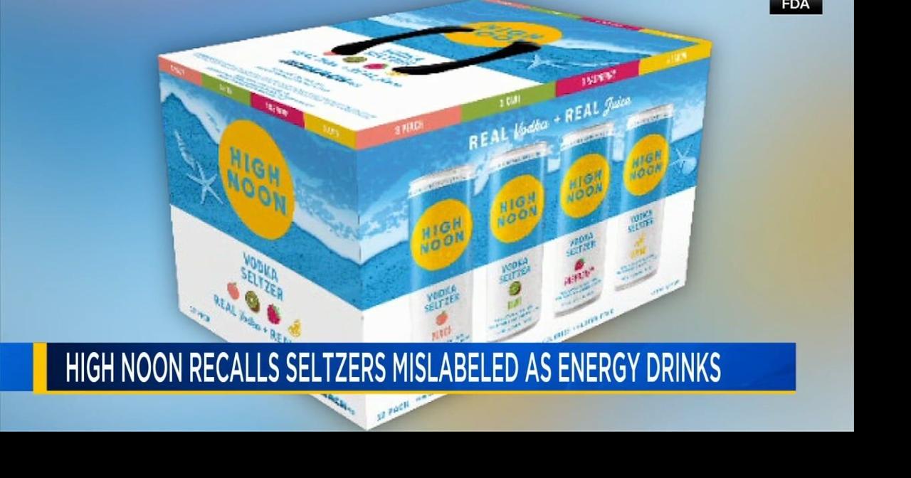 High Noon recalls seltzers mislabeled as energy drinks | National News ...