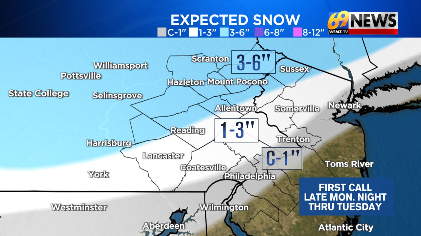 Mostly sunny, breezy and chilly today; snow and a wintry mix arrives ...