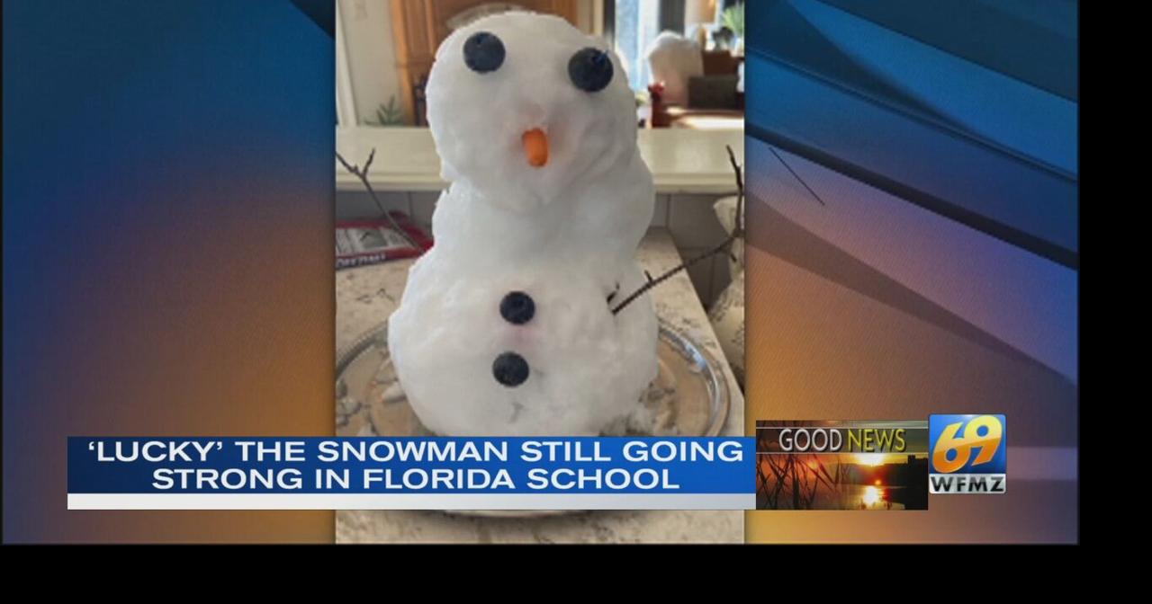 Lucky the Snowman is going strong, making plans for Earth Day this ...