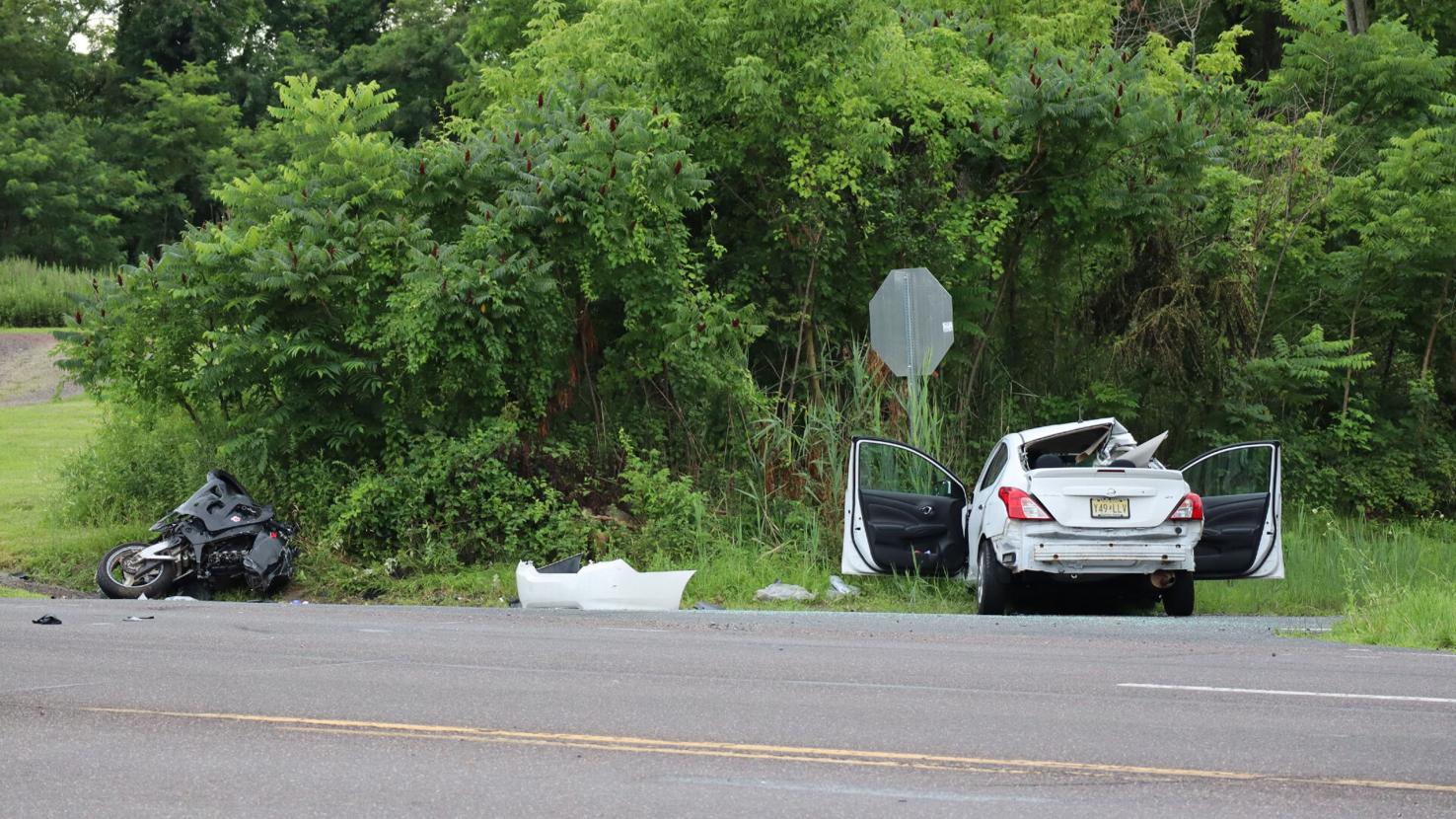 Motorcycle, car damaged after serious crash in Richland Twp ...