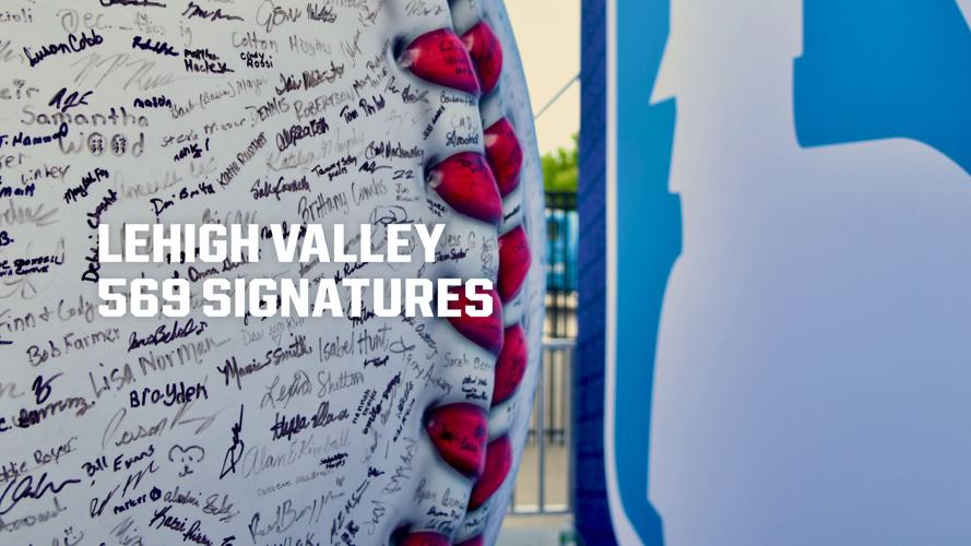 IronPigs fans help make history with World’s Most Autographed Baseball ...