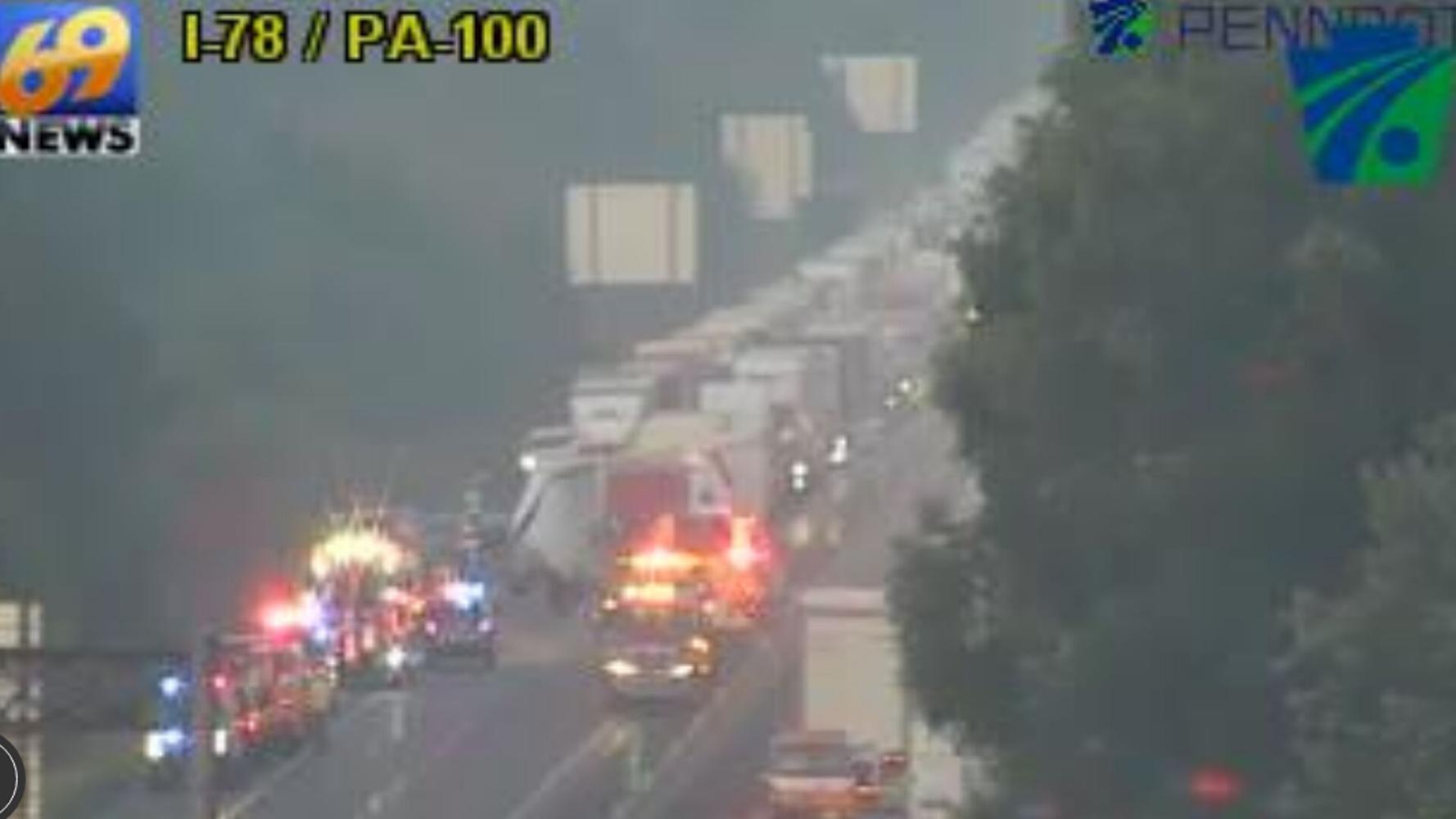 Roadway Reopens After Multi Tractor Trailer Crash Closed I 78 East For