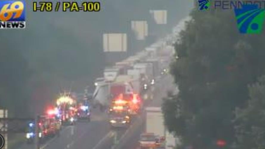 Roadway reopens after multi tractor-trailer crash closed I-78 East for hours | Traffic | wfmz.com