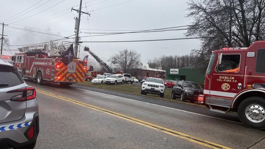 Utility pole collapse triggers gas-fueled fire at Bucks County business ...