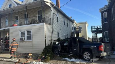 Pickup slams into Coplay building during apparent medical emergency ...