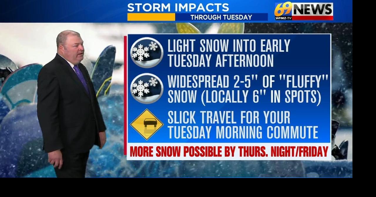 WATCH: Meteorologist Matt Broderick's 5 a.m. forecast | Weather | wfmz.com