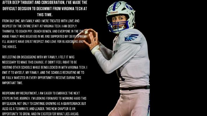 Nazareth standout quarterback Peyton Falzone decommits from Virginia ...