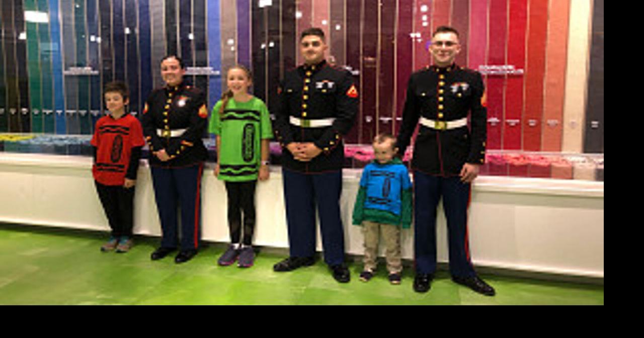 3 kids team up with Marines for '64 Seconds of Color' shopping spree at ...