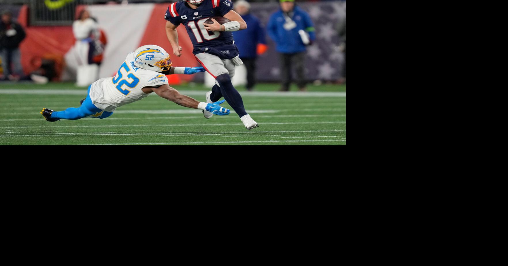 Maye throws late TD pass and Patriots' defense roughs up Herbert ...