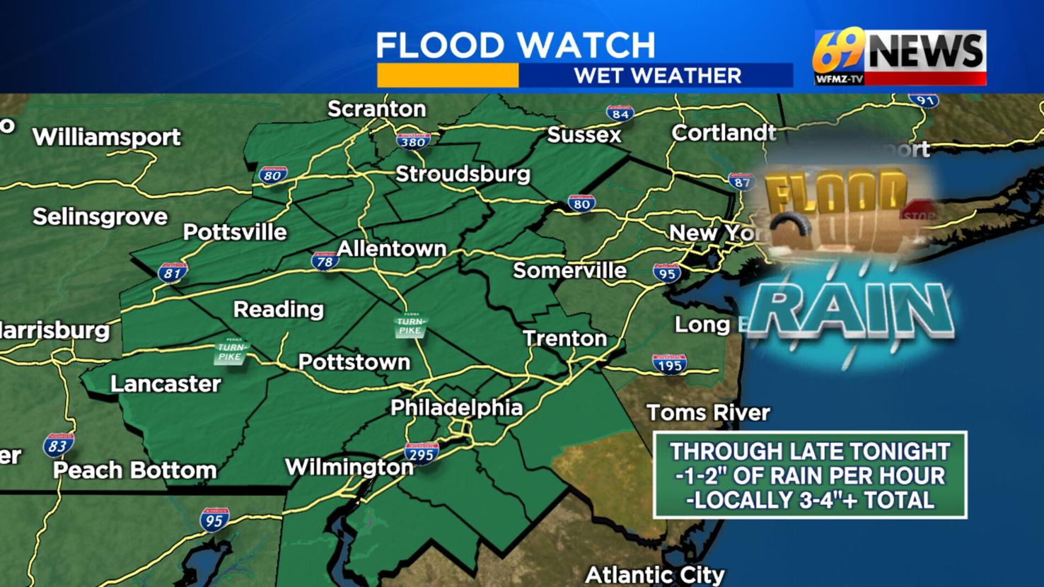 Flood watches through Monday evening highlight potential for tropical ...
