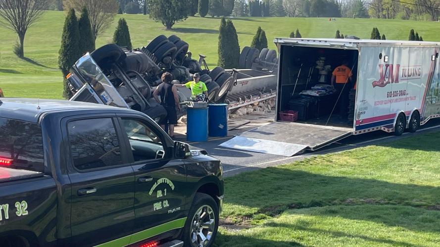 Cement truck overturns in Maidencreek Township | Homepage Top Stories | wfmz.com