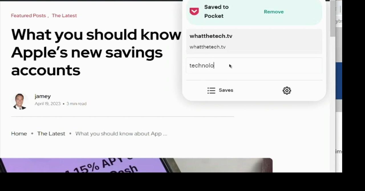 What the Tech? The best way to save webpages to read later | What The Tech? | wfmz.com