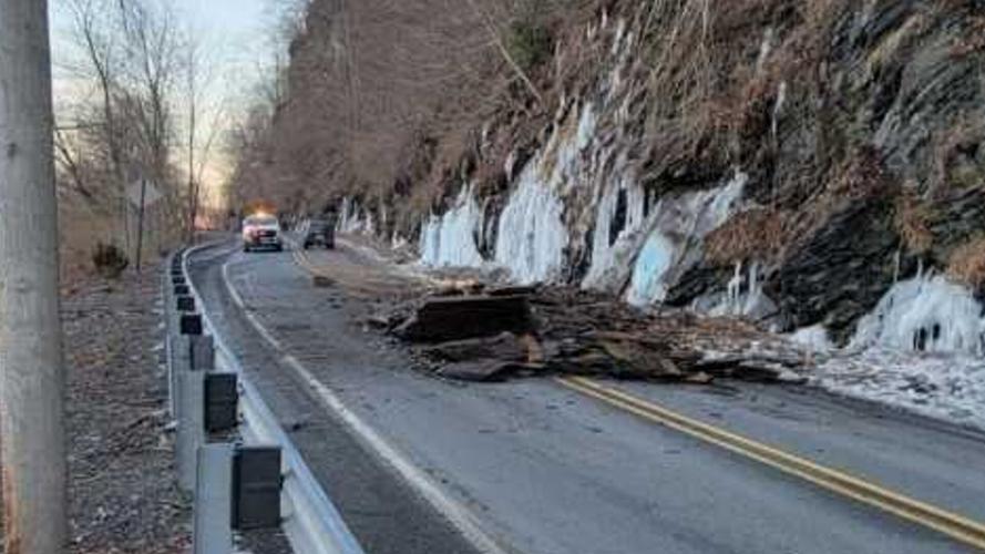 Falling rocks close River Road in Upper Mount Bethel | Lehigh Valley ...