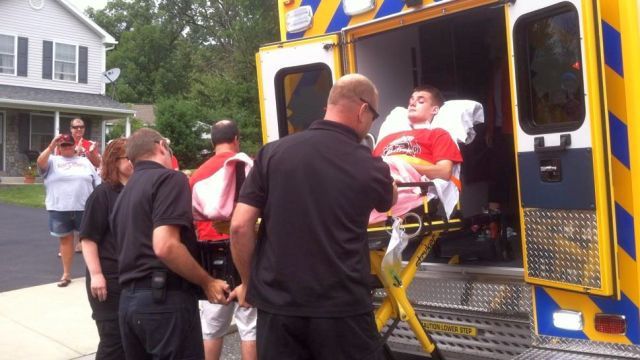 Derrick Redcay welcomed home by crowd of supporters | Berks Regional ...