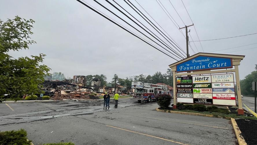 PHOTOS: Fire at Poconos shopping center | Poconos and Coal Region ...