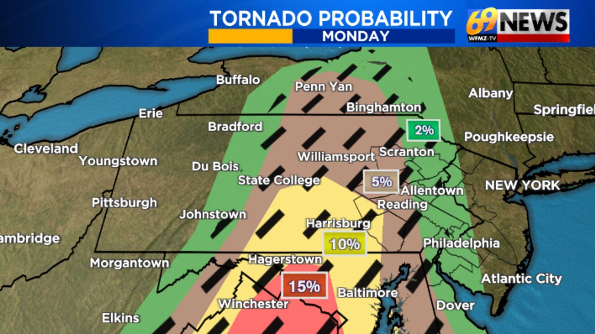 Tracking the potential for severe storms later today; strong winds ...
