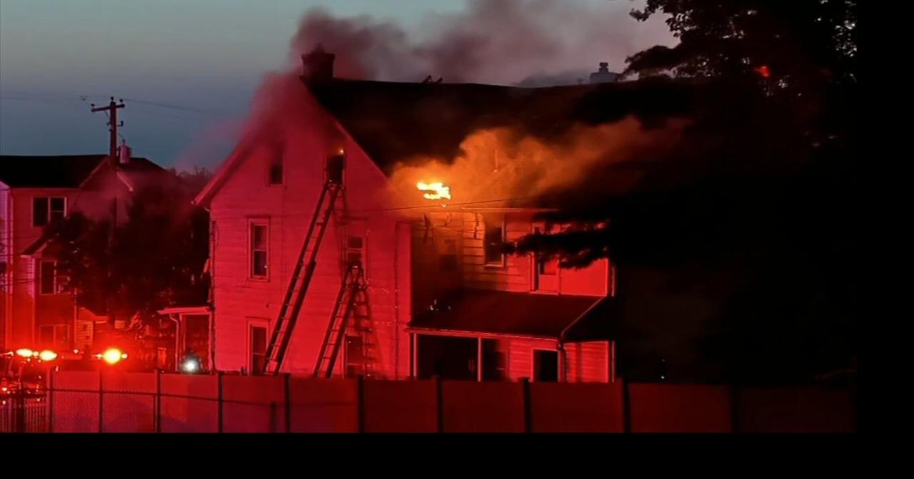 Flames and heavy smoke seen pouring from Allentown home | Lehigh Valley ...