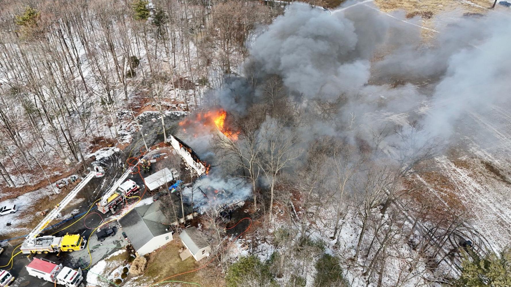 Multiple fire trucks on scene to contain flames at Lehigh County ...