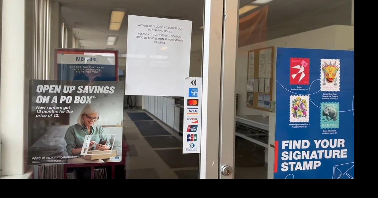 Staffing issues force Pottstown post office to close early ...