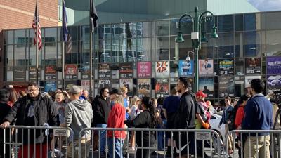Donald Trump supporters gather ahead of rally at Santander Arena in ...