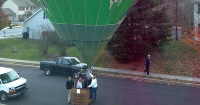 Hot air balloon lands in Amity neighborhood, amazes residents | Berks ...