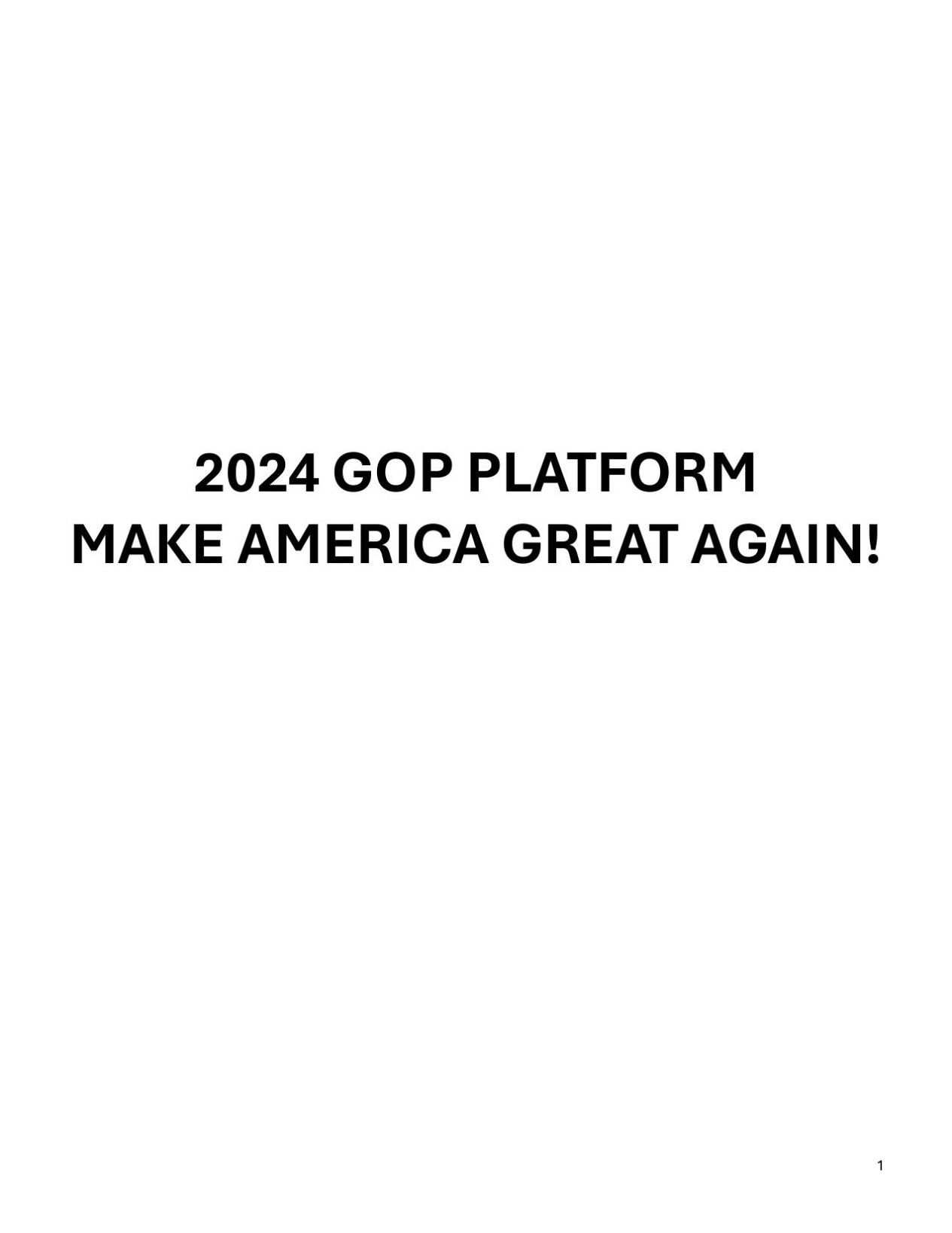 2024 Republican Party platform | | wfmz.com