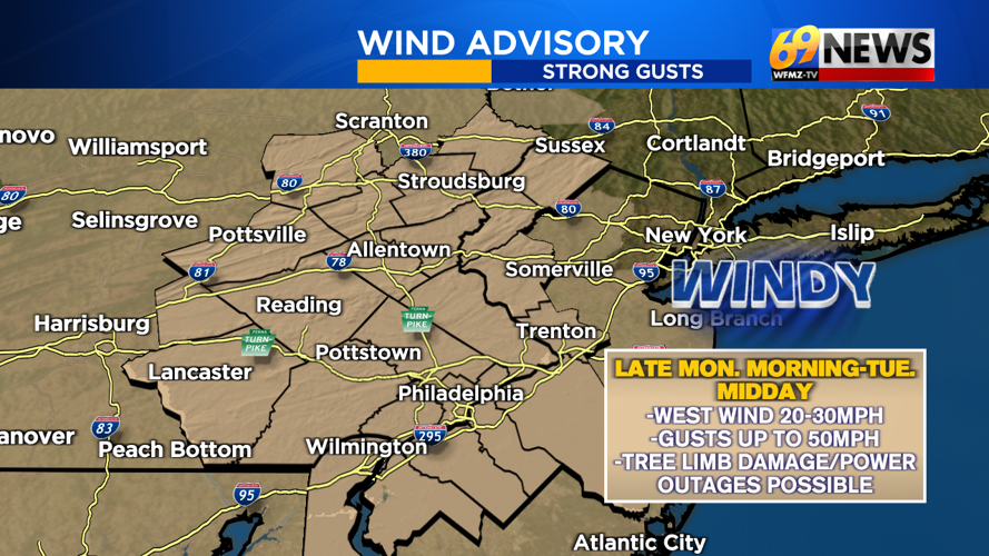 A bit of freezing rain for some tonight; strong gusty winds expected ...