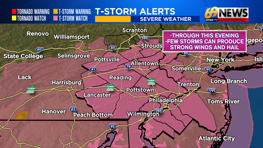 Severe thunderstorm watch through 9 p.m. tonight highlights potential ...