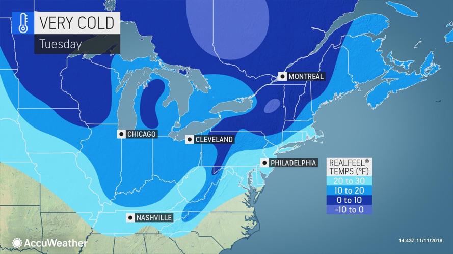 Record-challenging cold behind a departing arctic front | Weather ...