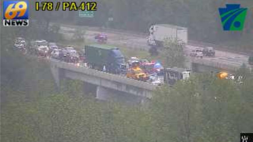All lanes open following 2 separate vehicle crashes on I-78 | Lehigh ...