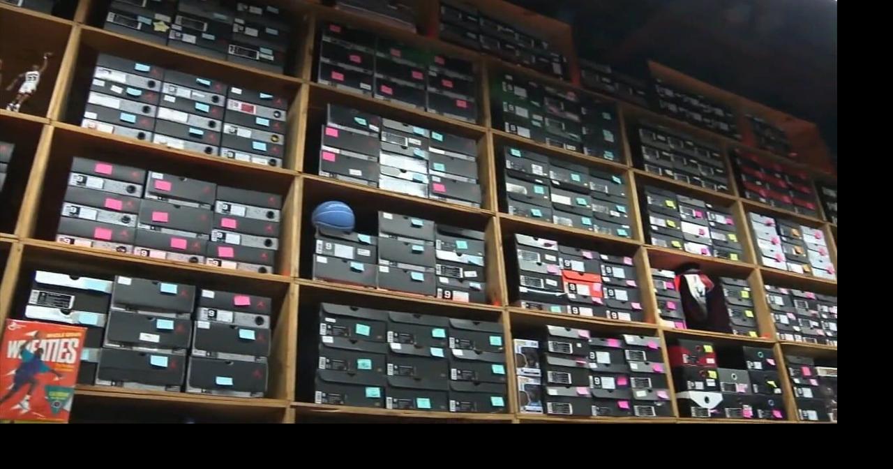 Sneaker vault holds thousands of pairs of shoes, mainly Air Jordans ...