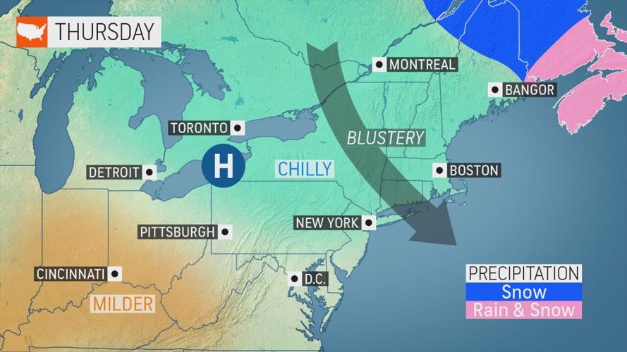 A chilly, breezy day with plenty of sunshine; milder but wet starting ...