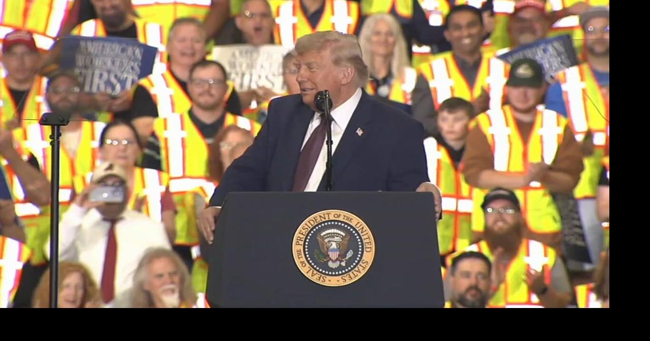 Trump highlights economic record at Mack Trucks visit, endorses Pa ...