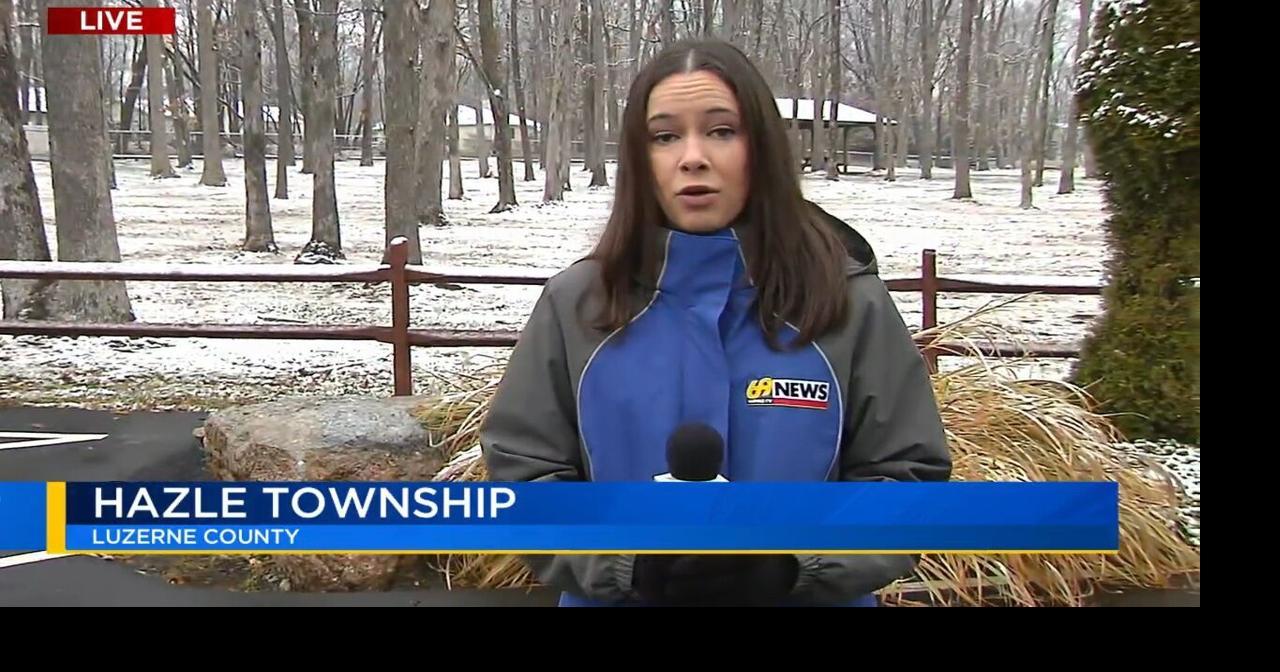 Meteorologist Amanda Verrier reports from Hazle Twp., as snow coats ...