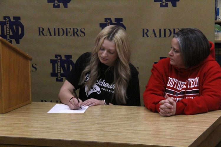 Group of QND athletes make collegiate commitments | Sports | whig.com