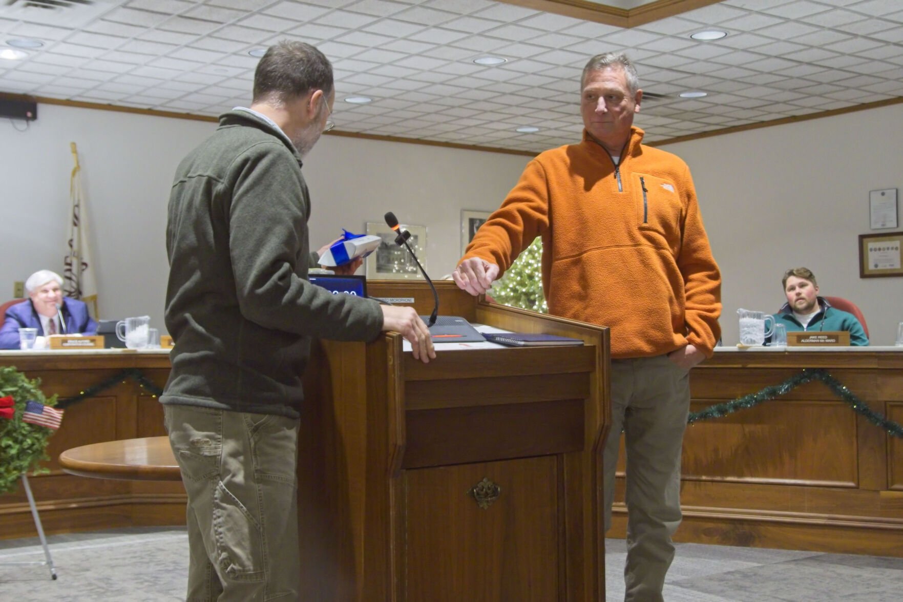 Council recognizes two employees for service, welcomes new officers ...