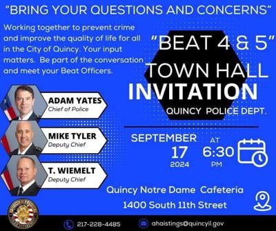 Quincy Police Department to host town hall meeting | News | whig.com