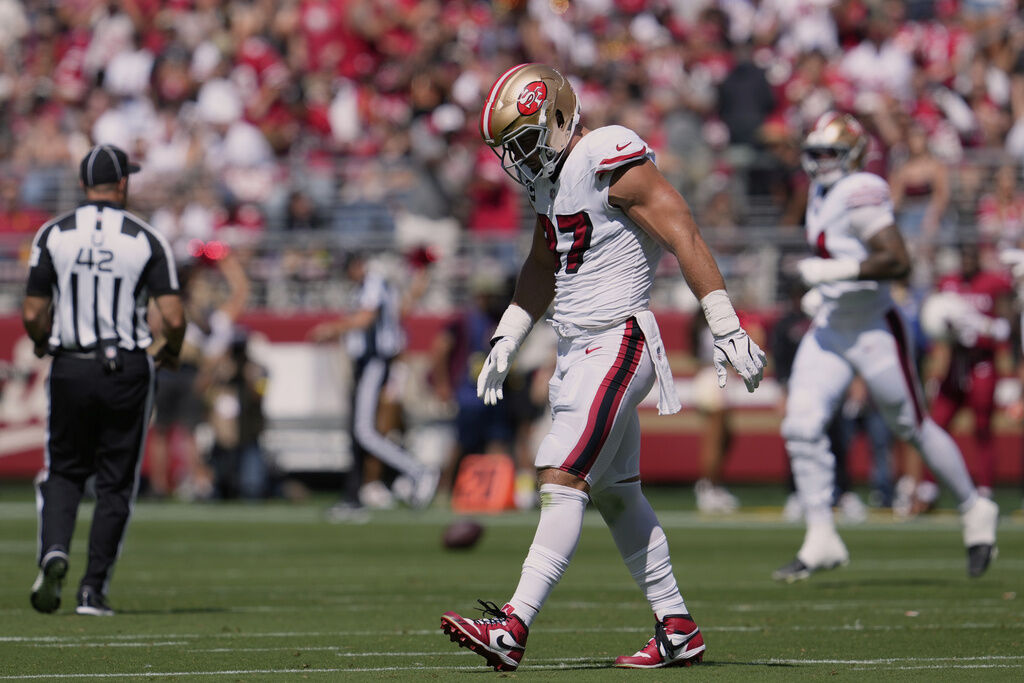 49ers try to move on after losing star pass rusher Nick Bosa to season ...