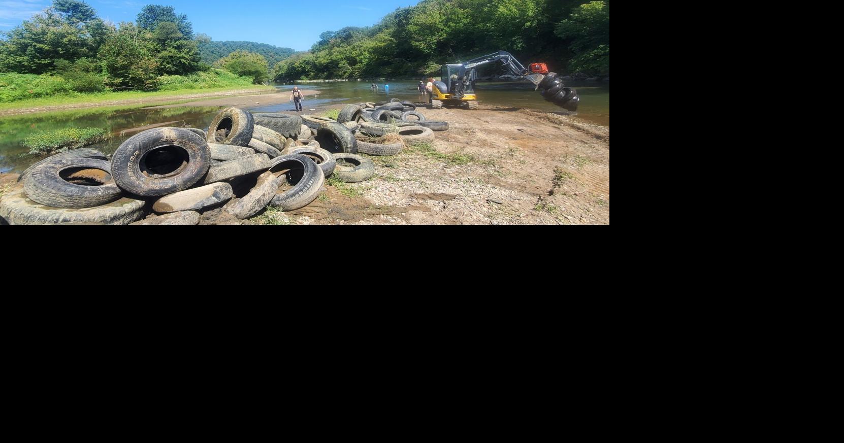 10,000th tire removed from Tug River | News | williamsondailynews.com