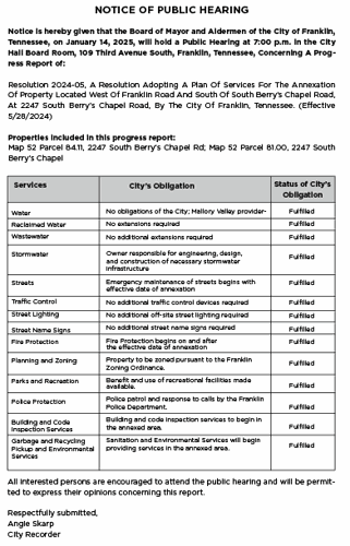 NOTICE OF PUBLIC HEARING | Public Notices | williamsonherald.com