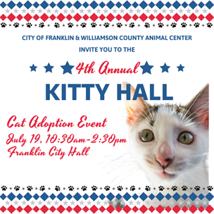 Franklin announces 4th annual Kitty Hall adoption event on Friday ...