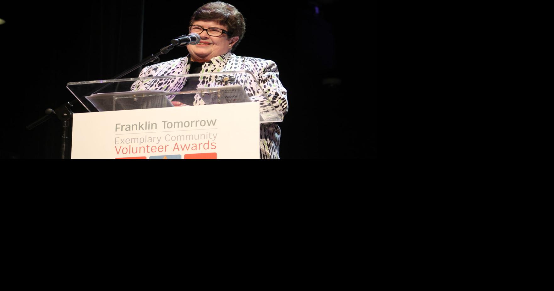 Outstanding volunteers, including Judy Hayes recognized at Franklin ...