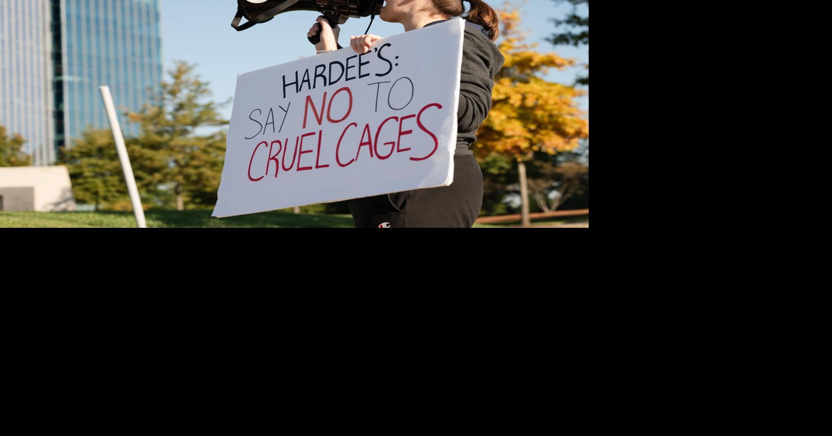 Humane League protests CKE and Hardee’s | Local News | williamsonherald.com