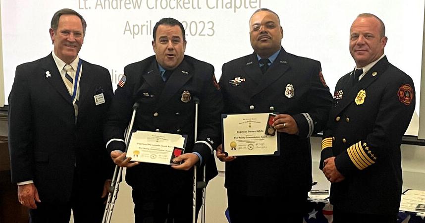 Lt. Andrew Crockett SAR present awards to area first responders | Local News | williamsonherald.com