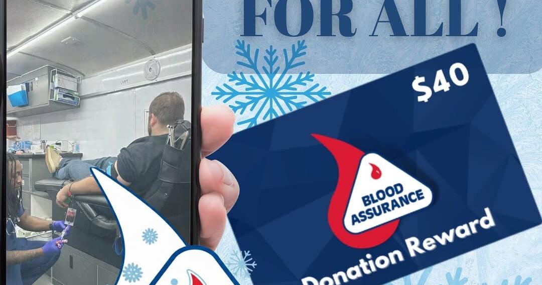 Blood Assurance offering $40 e-gift card to donors as winter storm ...