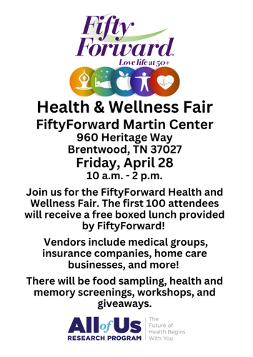 Variety of vendors will be on hand for Health & Wellness Fair at Martin ...
