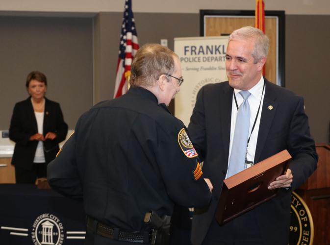 Franklin police celebrate retiring officer’s 29-year service to ...